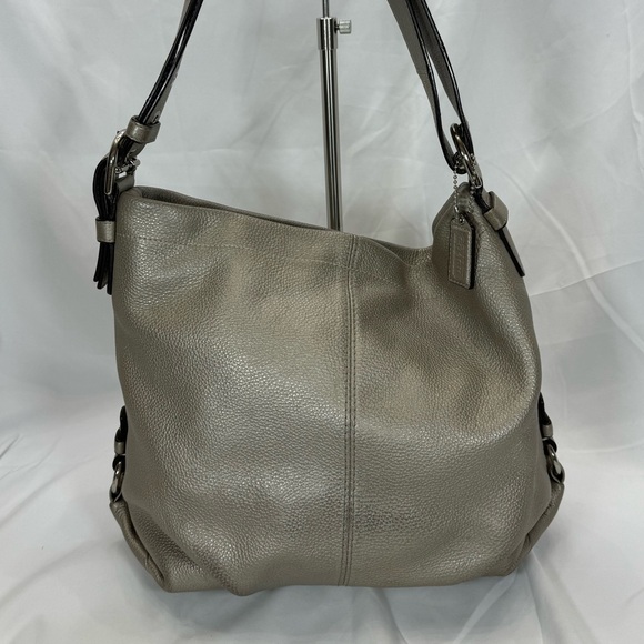 Coach | Bags | Coach Silver Leather Two Way Bag | Poshmark